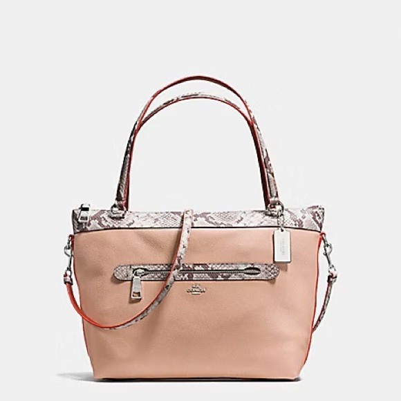 Coach | Bags | Coach Tyler Polished Pebble Leather W Pythonembossed ...